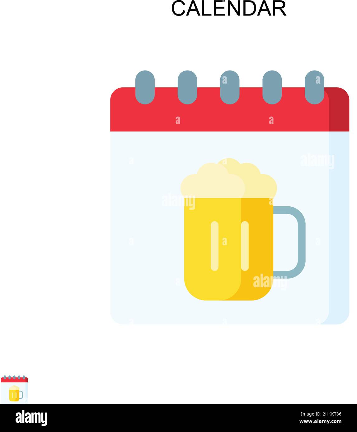 Calendar Simple vector icon. Illustration symbol design template for ...