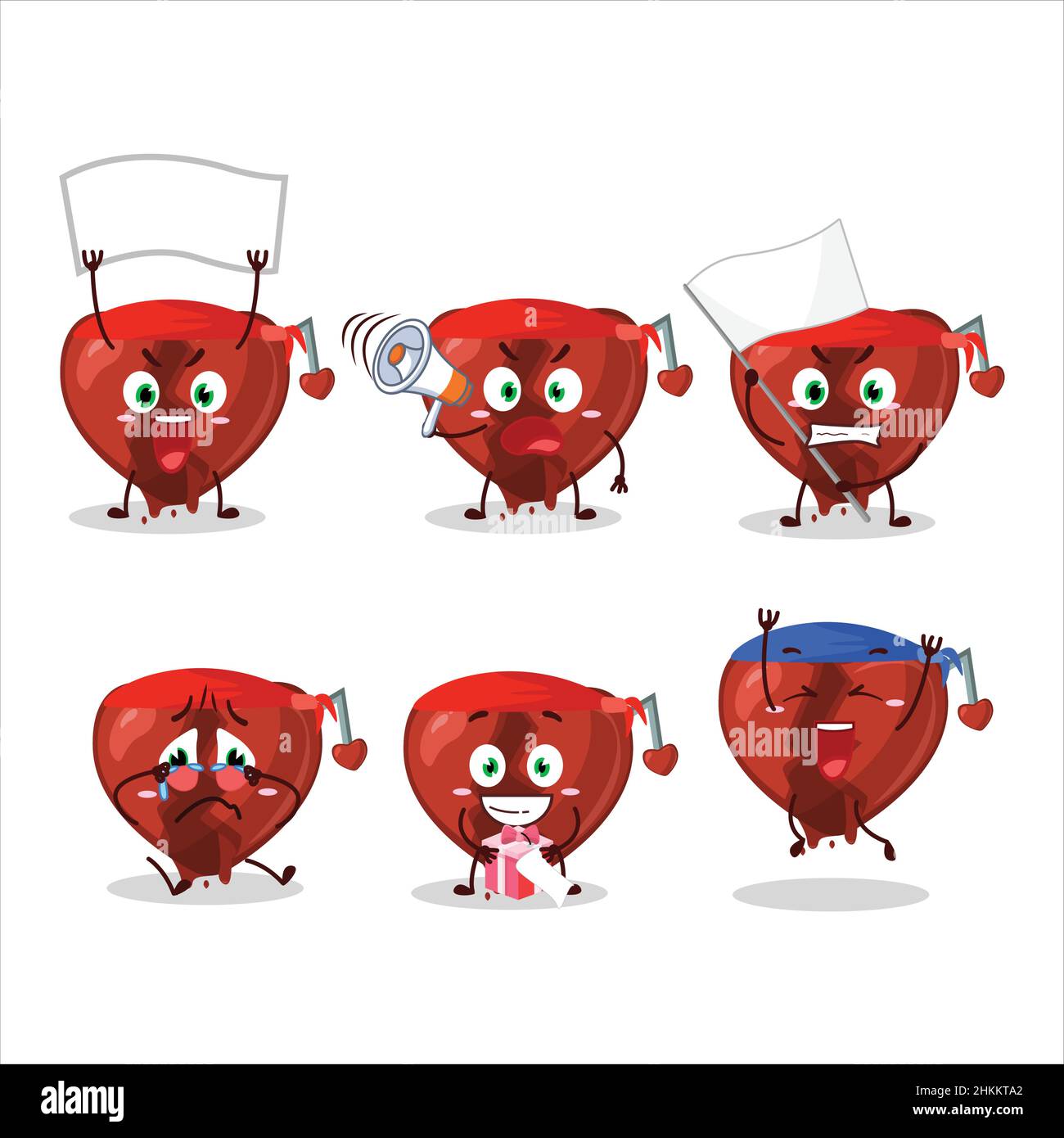 Mascot design style of broken heart love character as an attractive ...