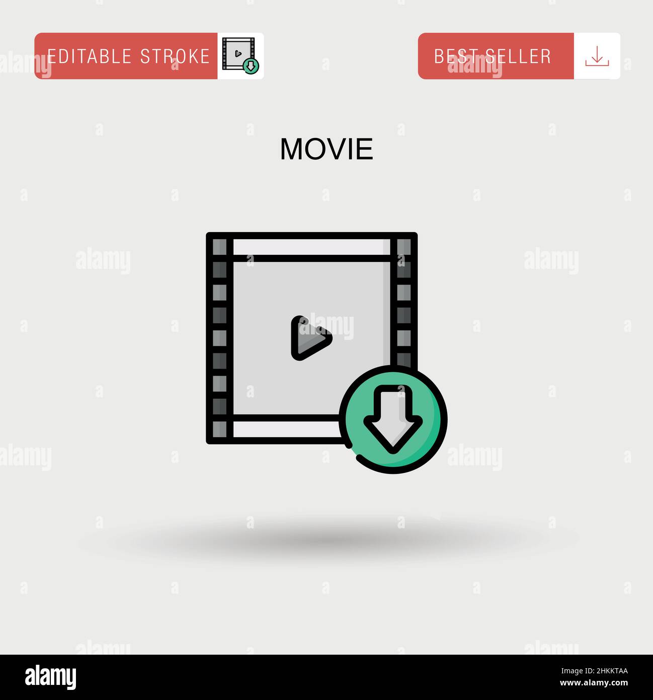 Movie Simple vector icon Stock Vector Image & Art - Alamy