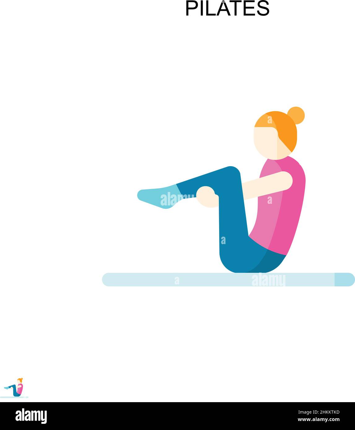 Pilates Simple vector icon. Illustration symbol design template for web ...
