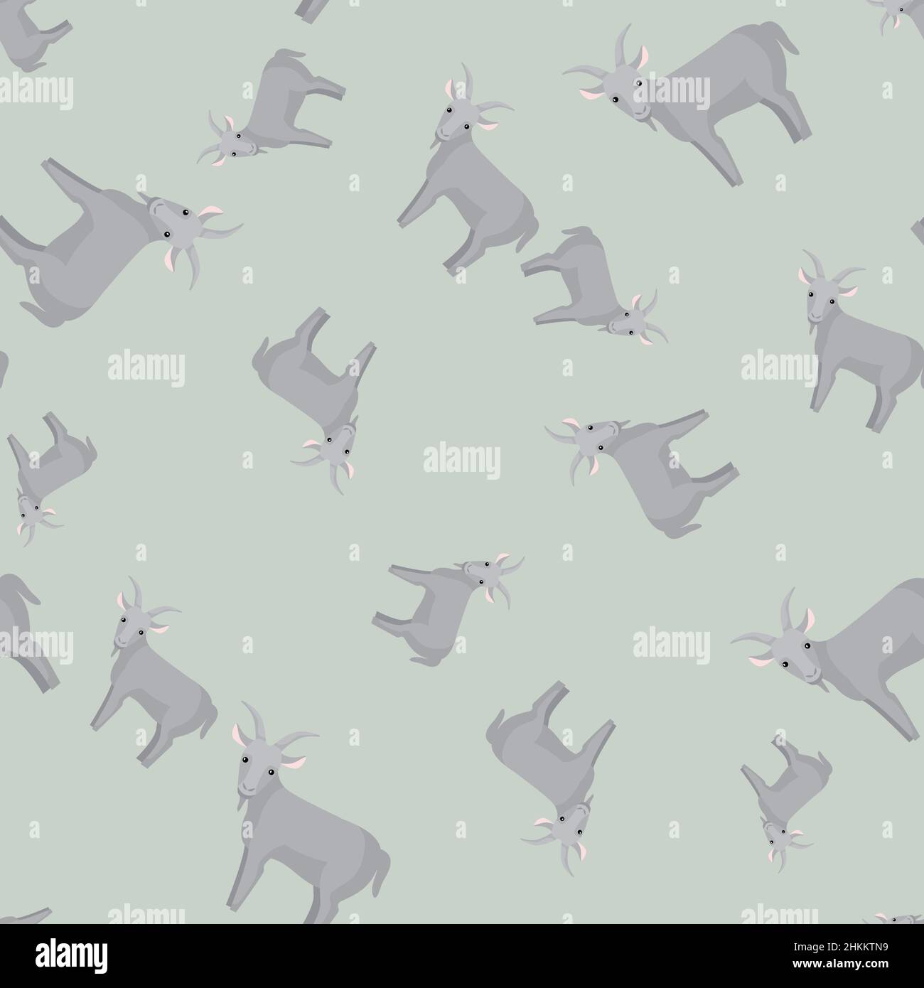Seamless pattern of goat. Domestic animals on colorful background ...