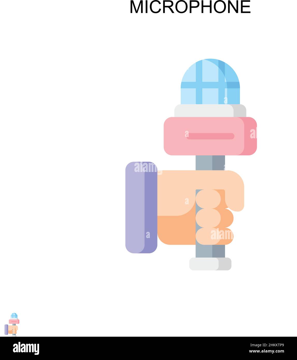 Microphone Simple vector icon. Illustration symbol design template for ...