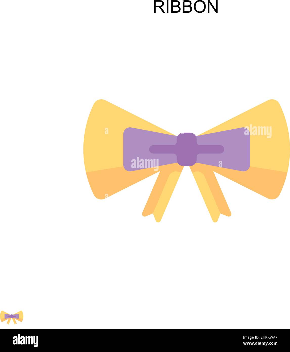 Ribbon Simple vector icon. Illustration symbol design template for web ...