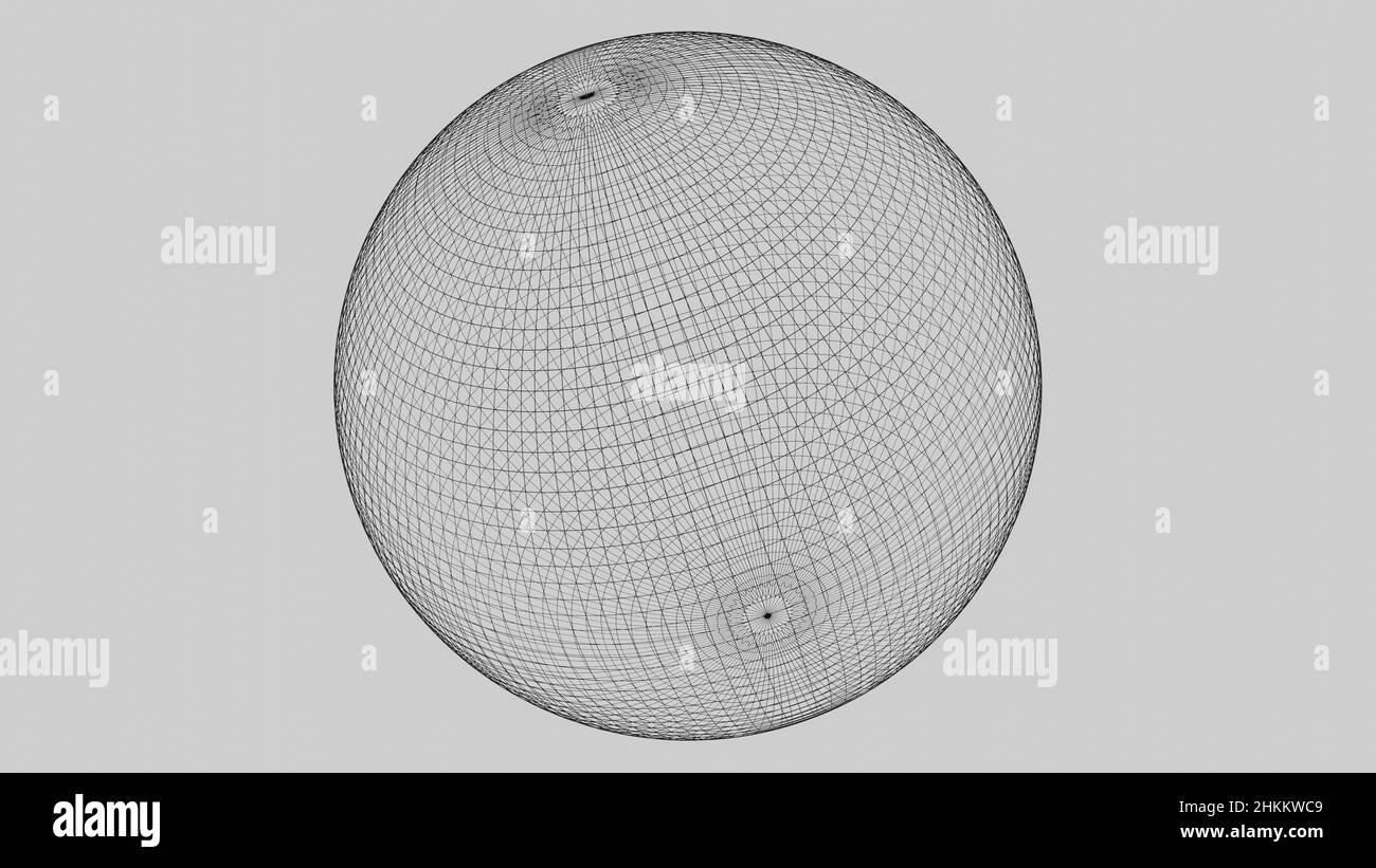 Illustration of a grey wireframe sphere Stock Photo - Alamy