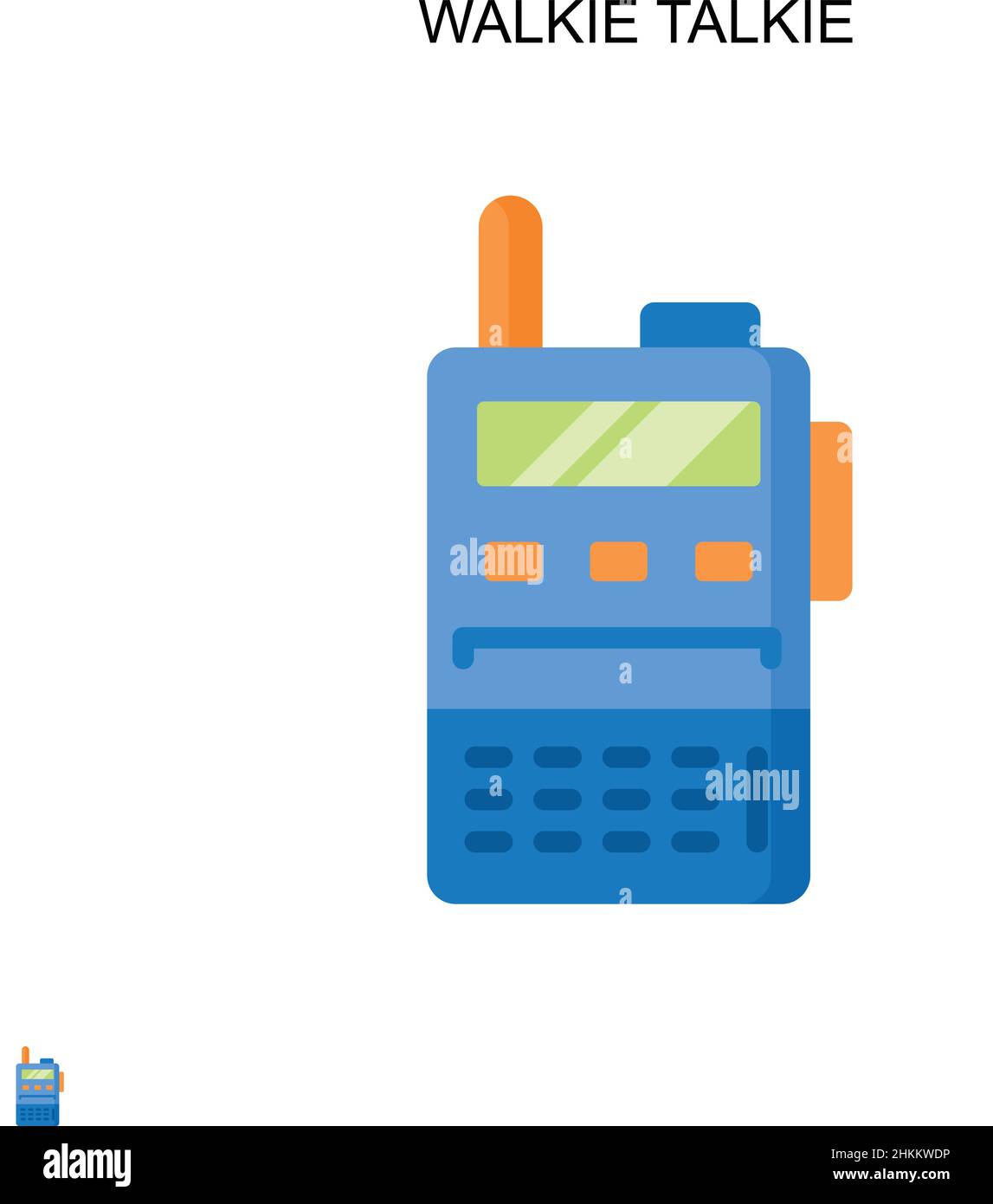 Walkie talkie Simple vector icon. Illustration symbol design template ...