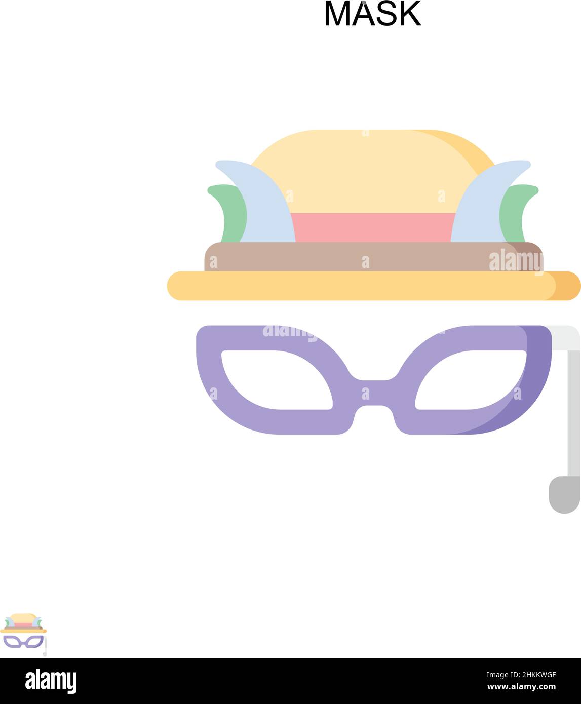 Mask Simple vector icon. Illustration symbol design template for web ...