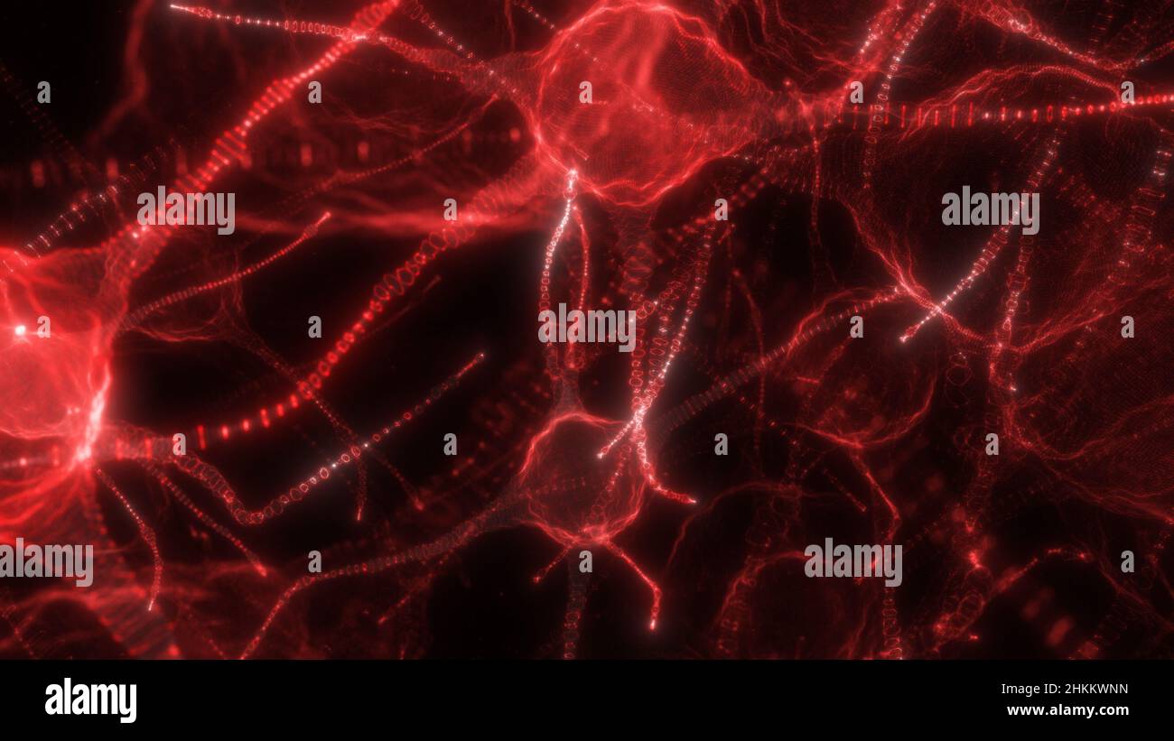 Neuronal network of neuron cells. 3D illustration Stock Photo - Alamy
