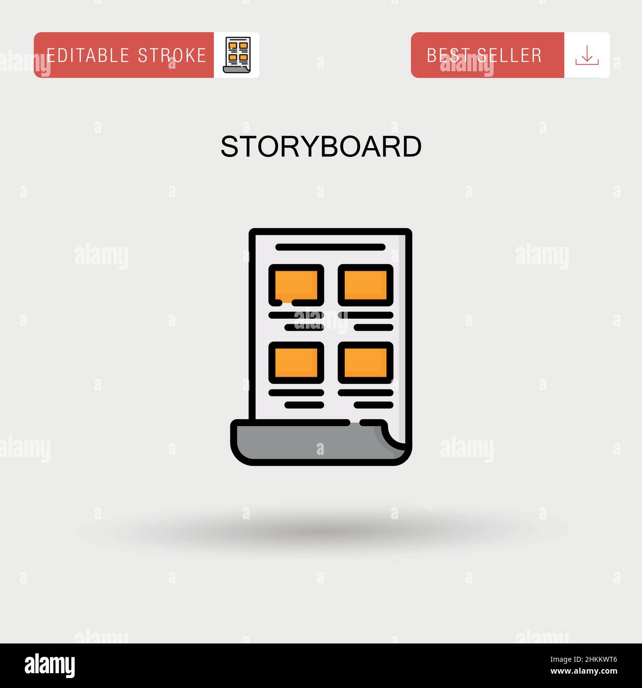 Storyboard Simple vector icon Stock Vector Image & Art - Alamy