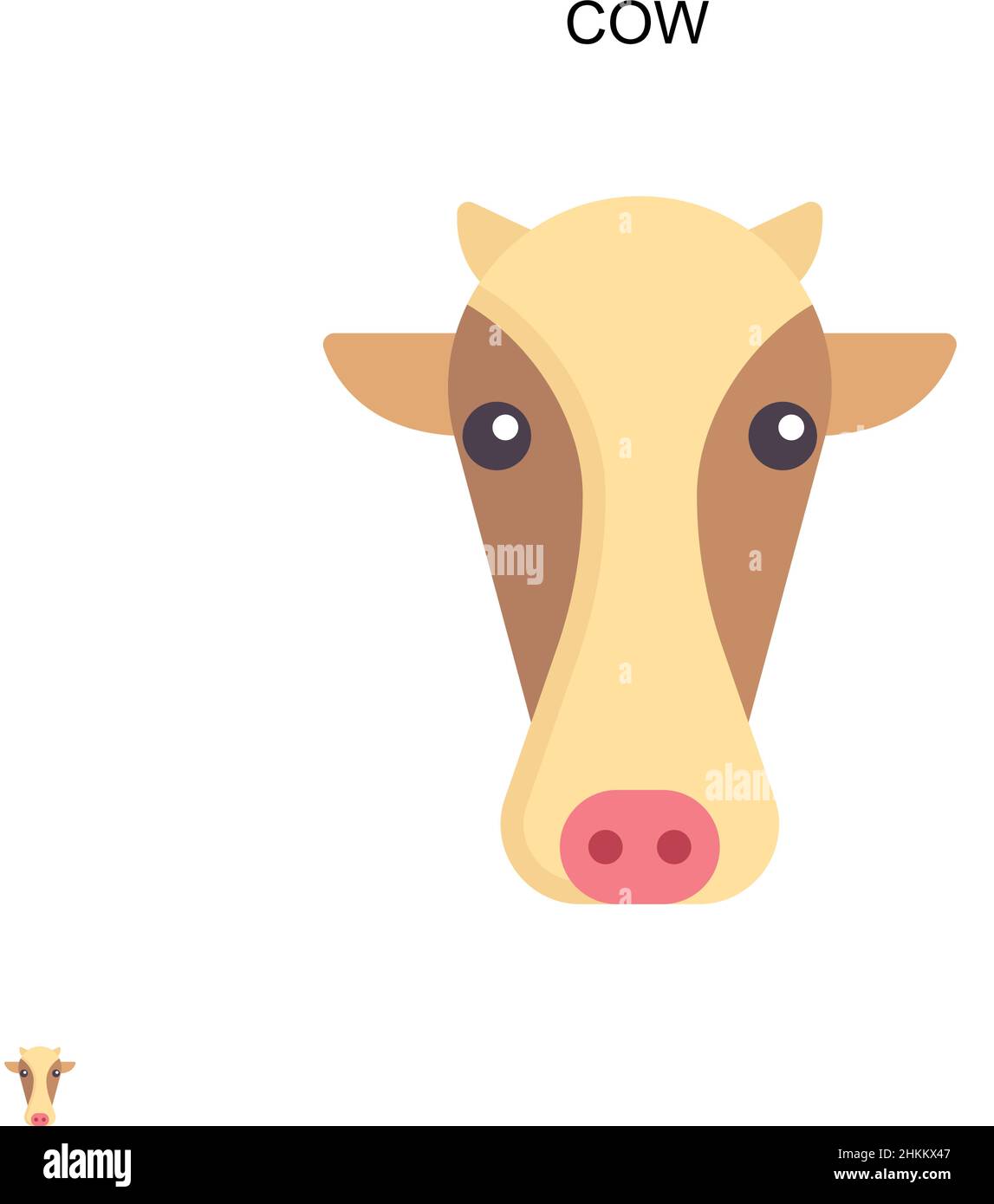 Cow Simple vector icon. Illustration symbol design template for web ...