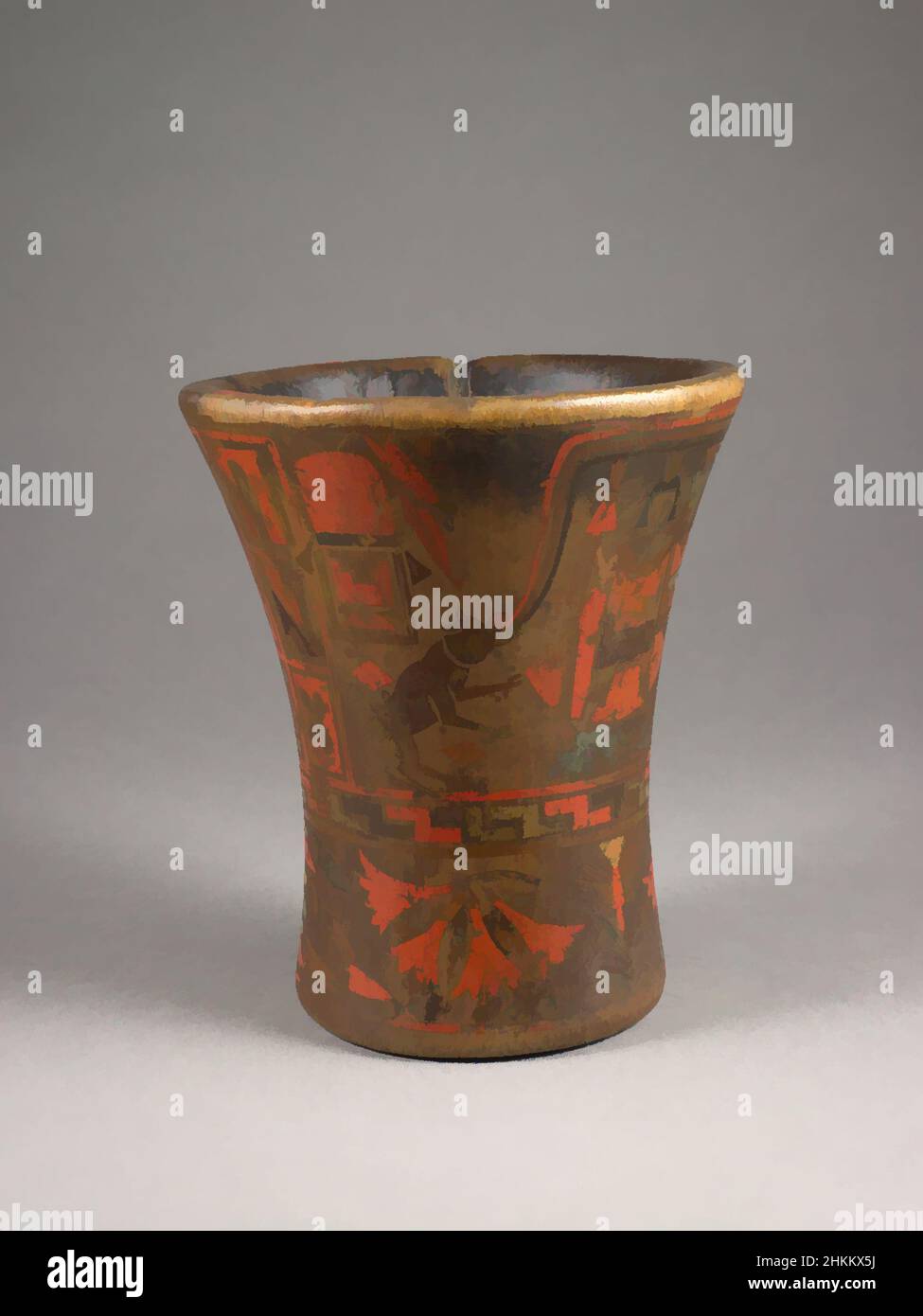 Art inspired by Kero, Inka, Colonial period, 1532-1826, 1532-1826, Wood ...