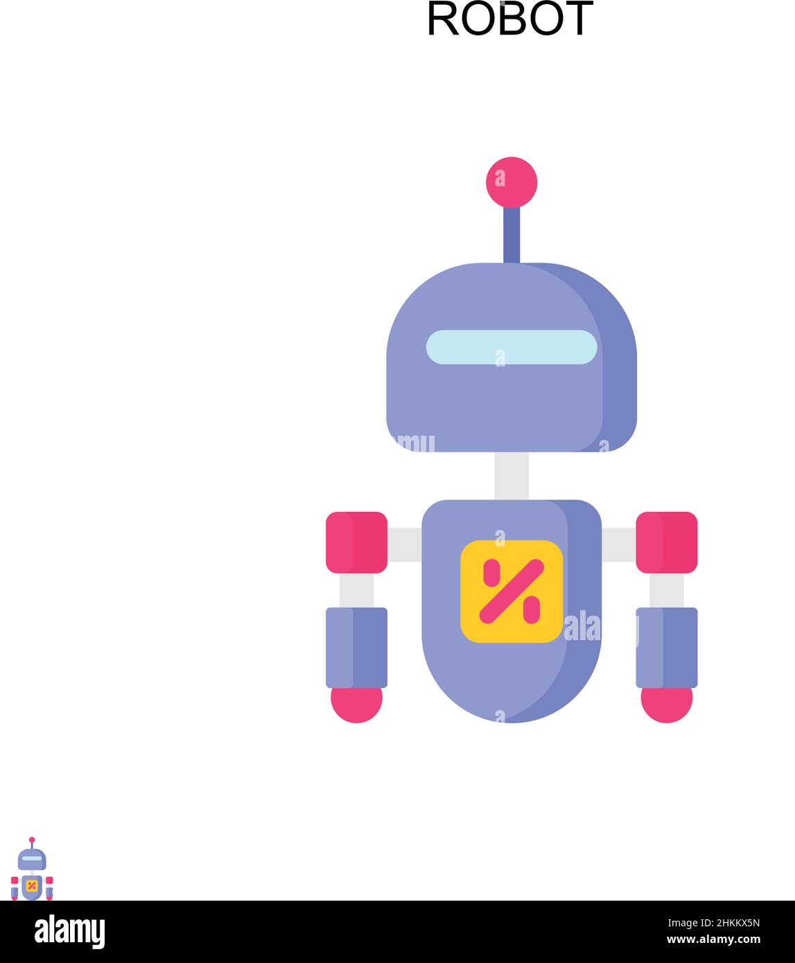 Robot Simple vector icon. Illustration symbol design template for web ...