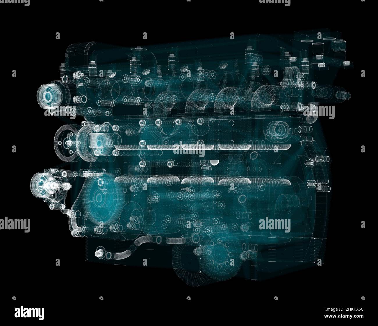 3D rendering, Holographic Particle engine Stock Photo - Alamy