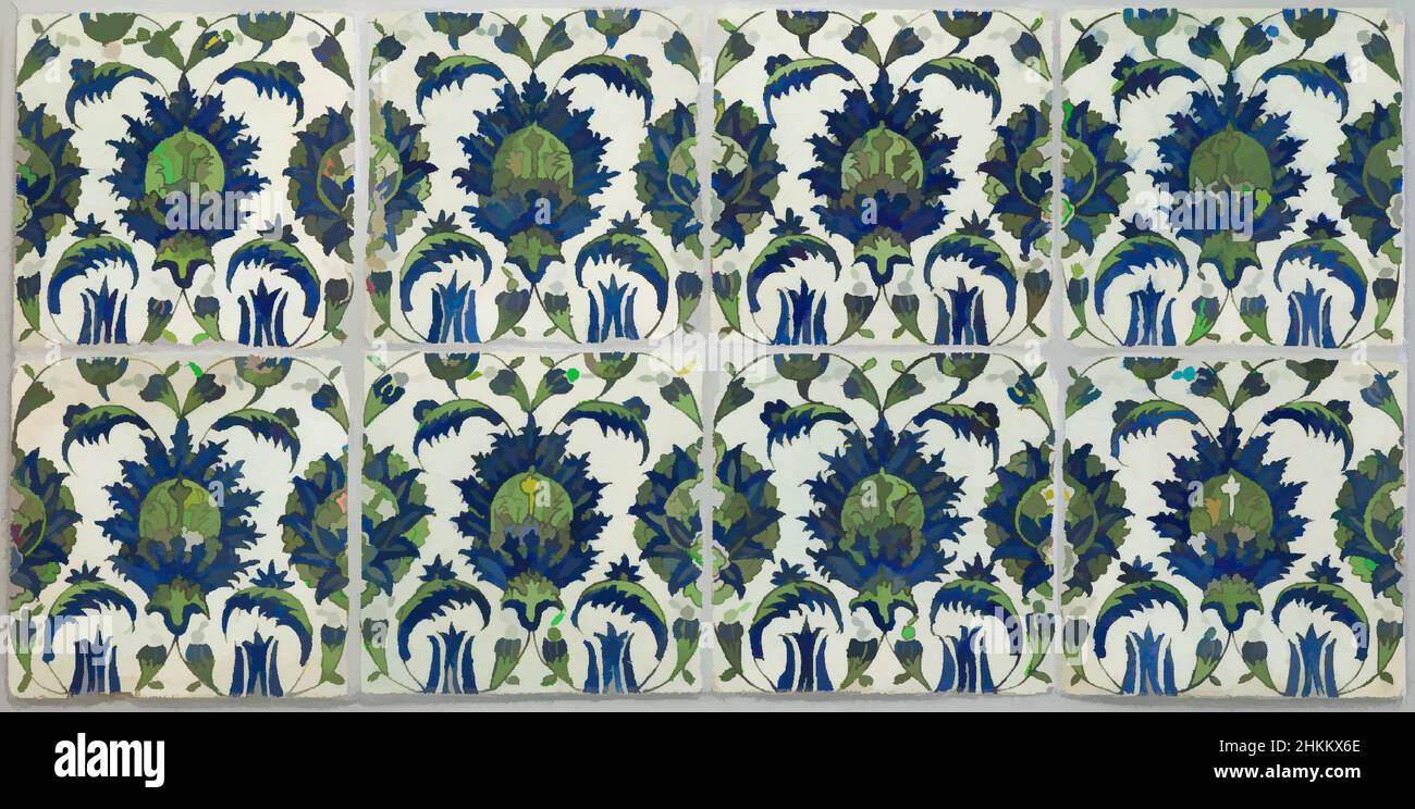 Art inspired by Group of Eight Wall Tiles, Syrian, Ottoman period, 1281 ...