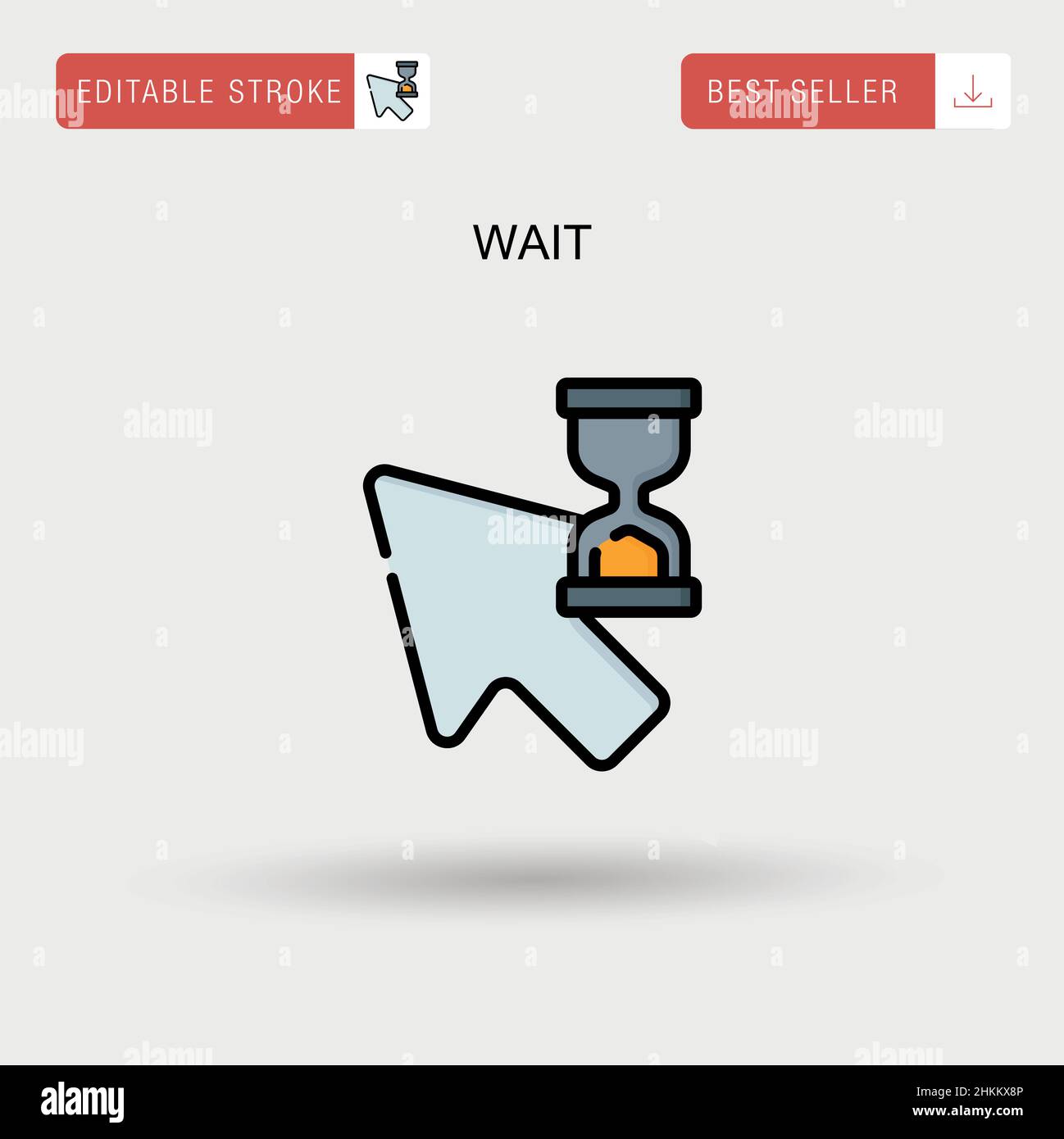 Wait Simple vector icon Stock Vector Image & Art - Alamy