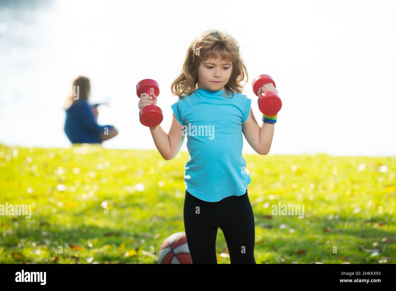 Fitness child sports exercises. Active healthy life for children. Sport ...