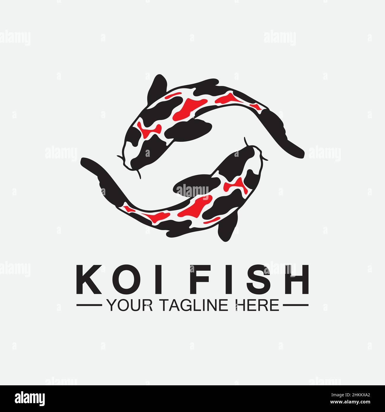 Fish Koi Logo Red Koi Fish Logo