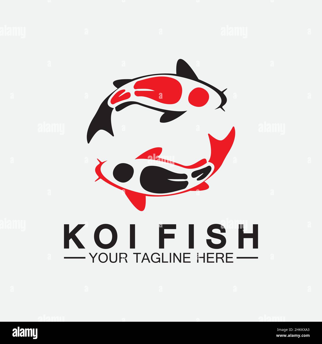 Koi Fish Logo Design Vector Template Stock Vector Image & Art - Alamy