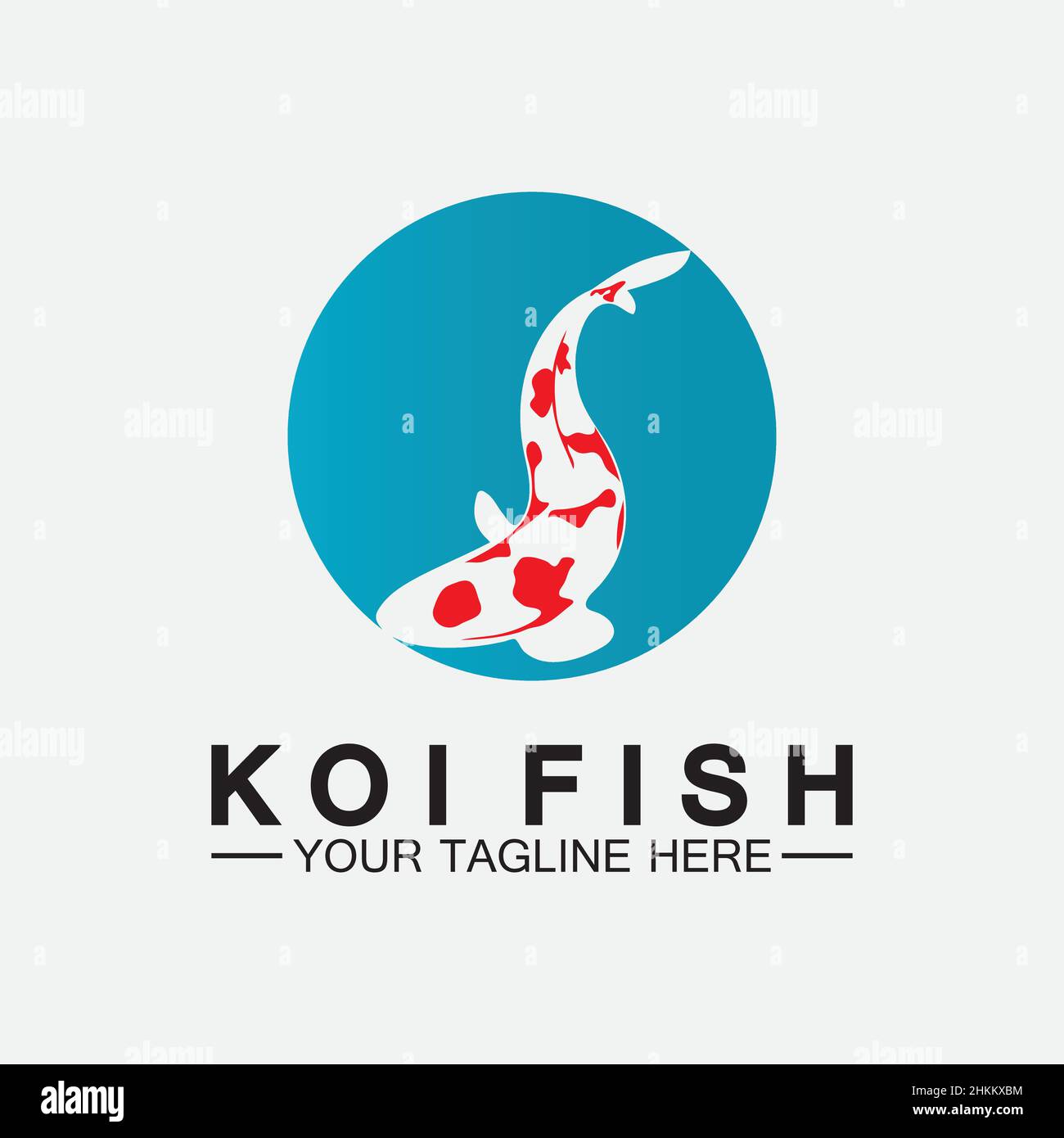 Koi Fish Logo Design Vector Template Stock Vector Image & Art - Alamy