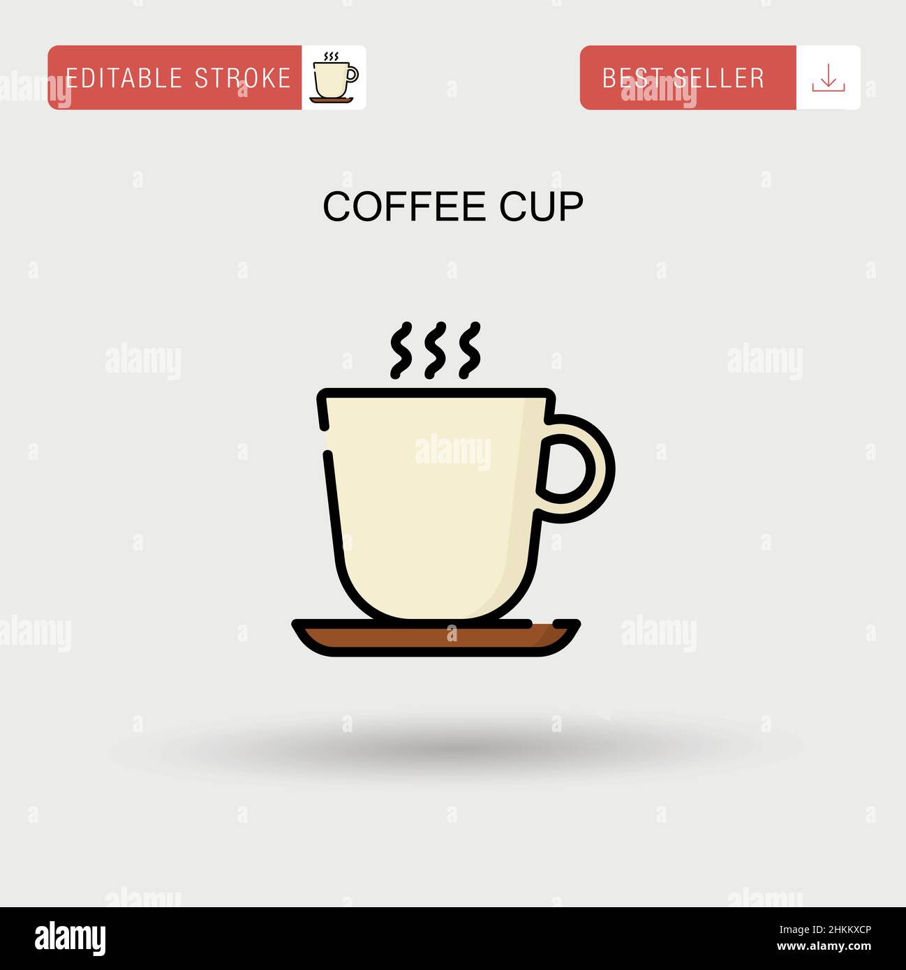 Coffee cup Simple vector icon Stock Vector Image & Art - Alamy