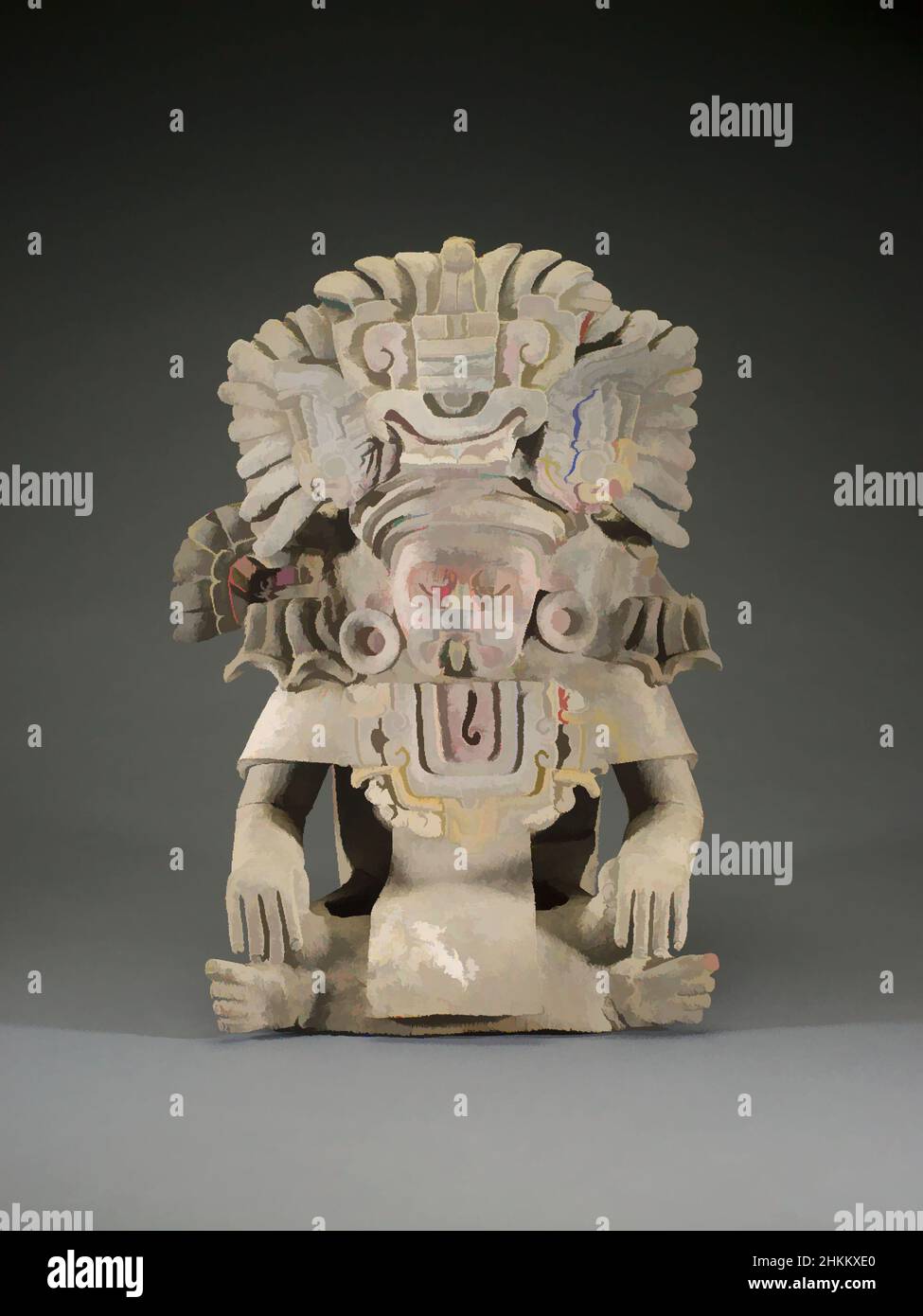 Art inspired by Vessel in the Form of a Seated Male Figure, Zapotec ...