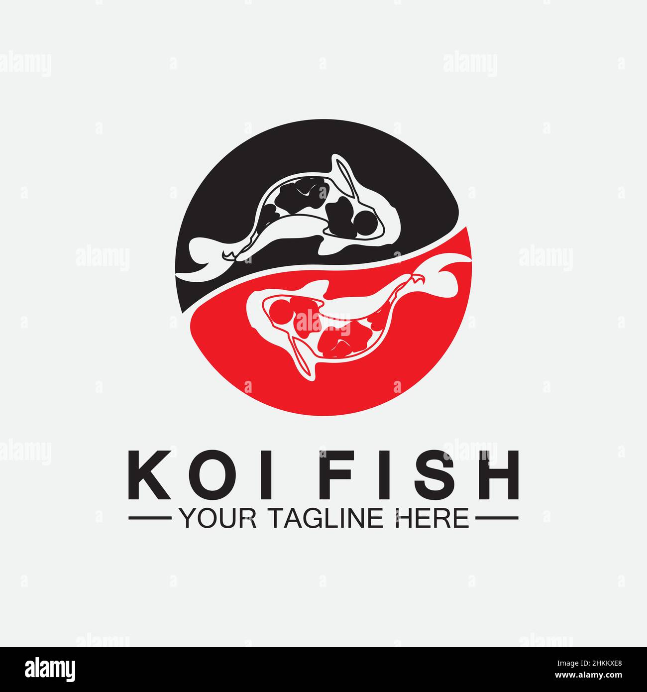 Koi Fish Logo Design Vector Template Stock Vector Image & Art - Alamy