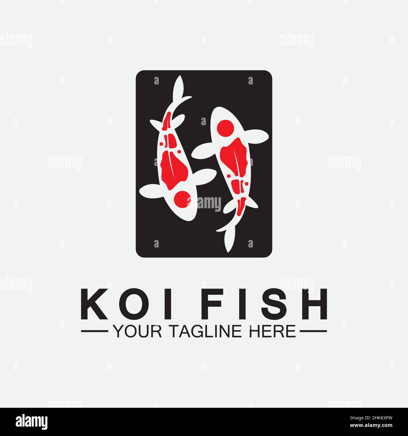 Koi Fish Logo Design Vector Template Stock Vector Image & Art - Alamy