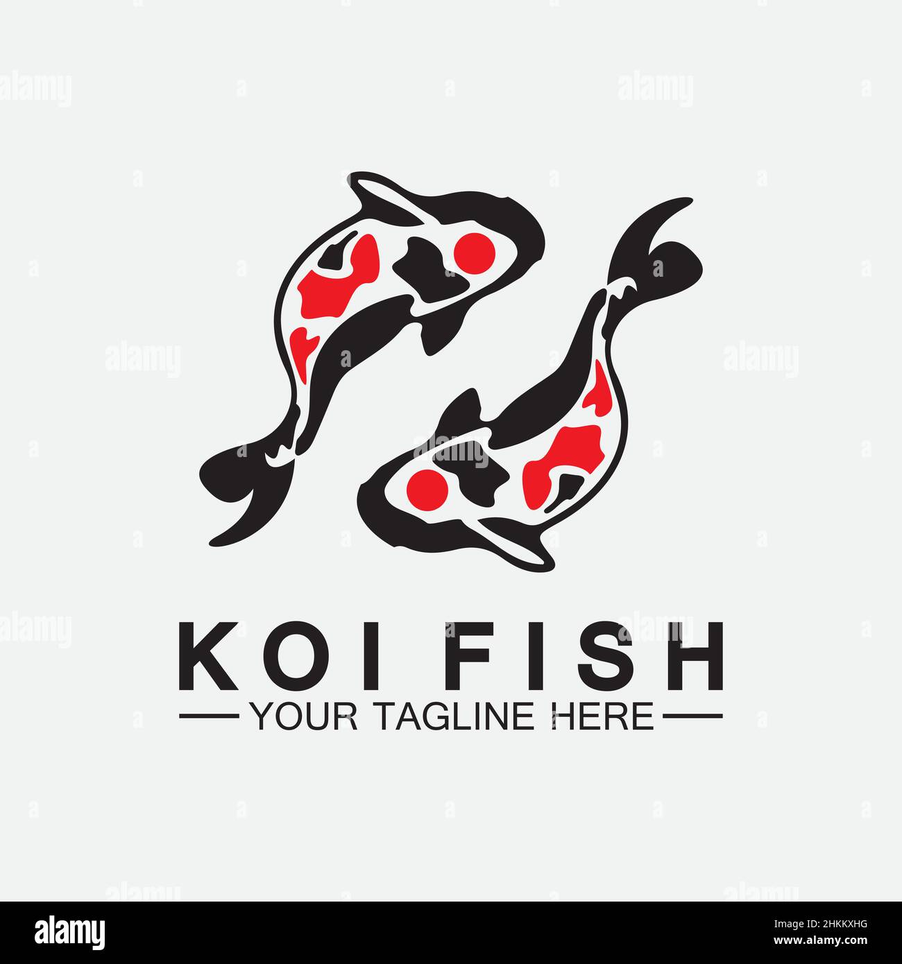 Koi Fish Logo Design Vector Template Stock Vector Image & Art - Alamy