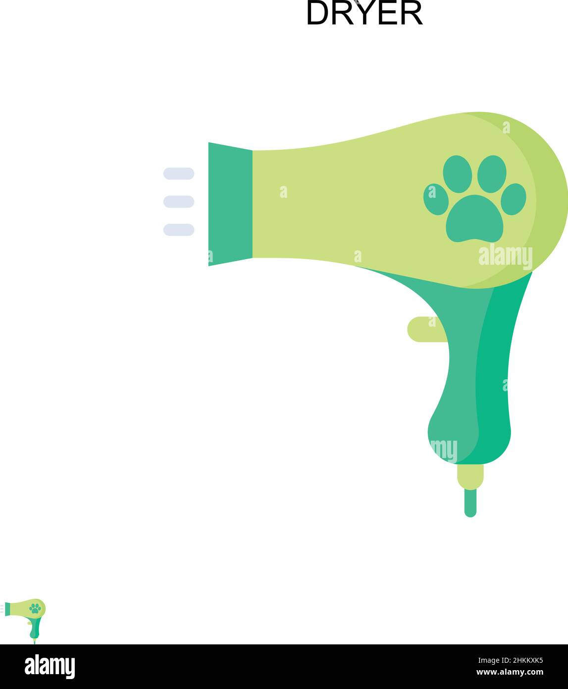 Dryer Simple vector icon. Illustration symbol design template for web ...