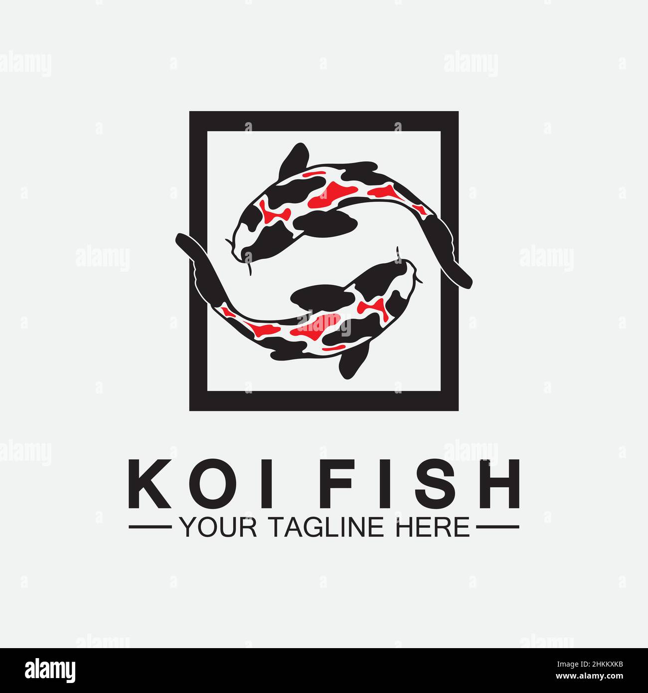 Koi Fish Logo Design Vector Template Stock Vector Image & Art - Alamy