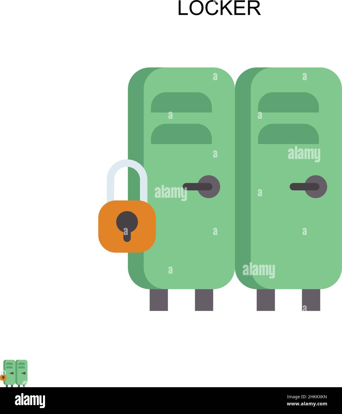 Locker Simple vector icon. Illustration symbol design template for web mobile UI element Stock ...
