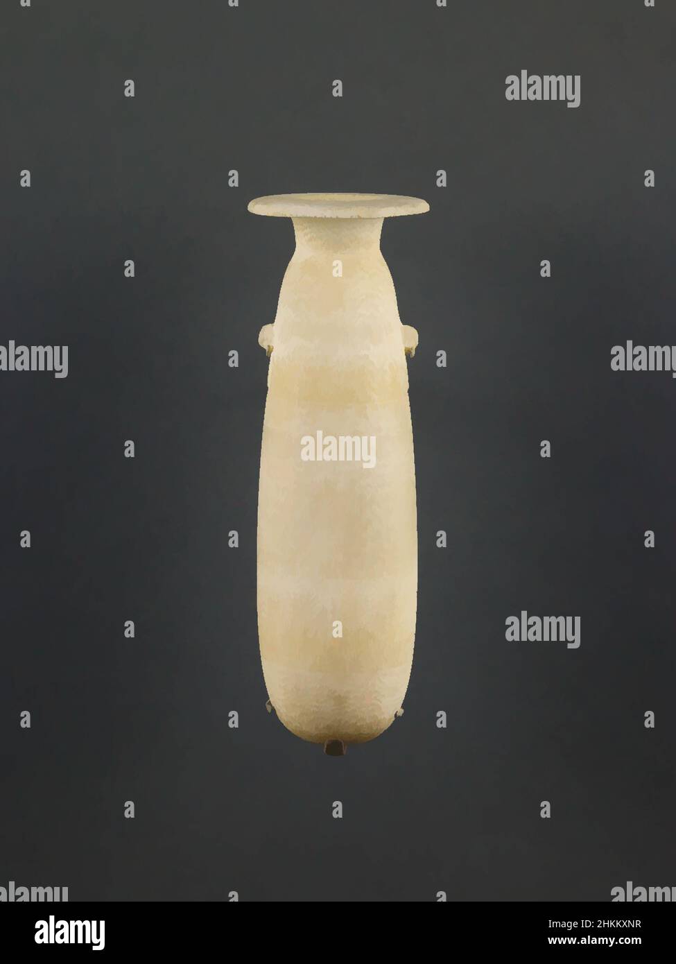 Art inspired by Oil Flask (alabastron), Egyptian, Late Period, 664-332 ...