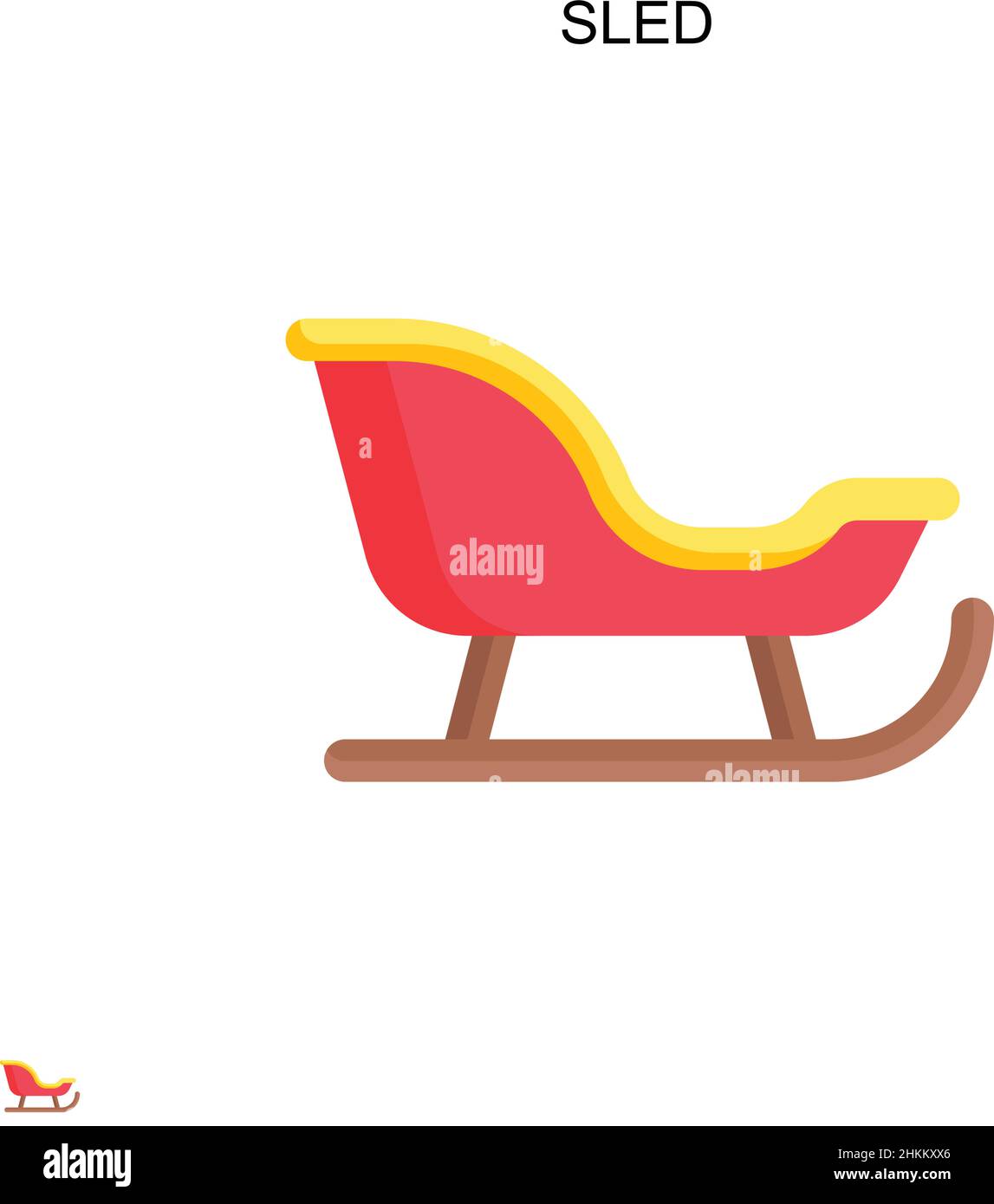 Sled Simple vector icon. Illustration symbol design template for web ...