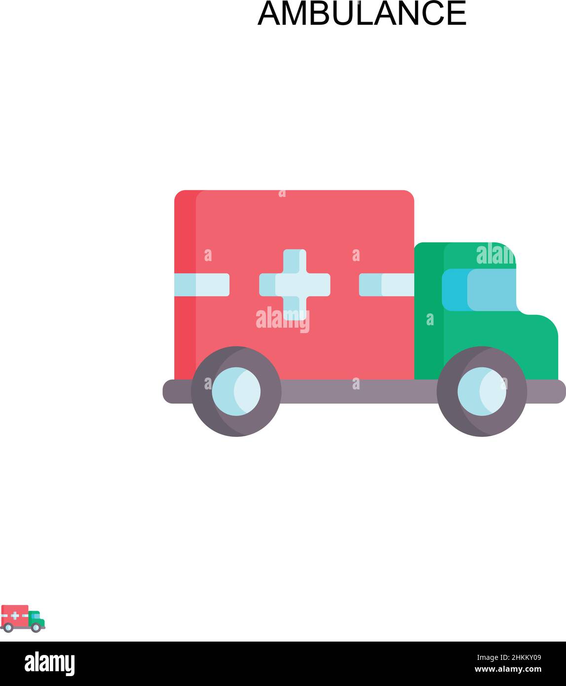 Ambulance Simple vector icon. Illustration symbol design template for ...