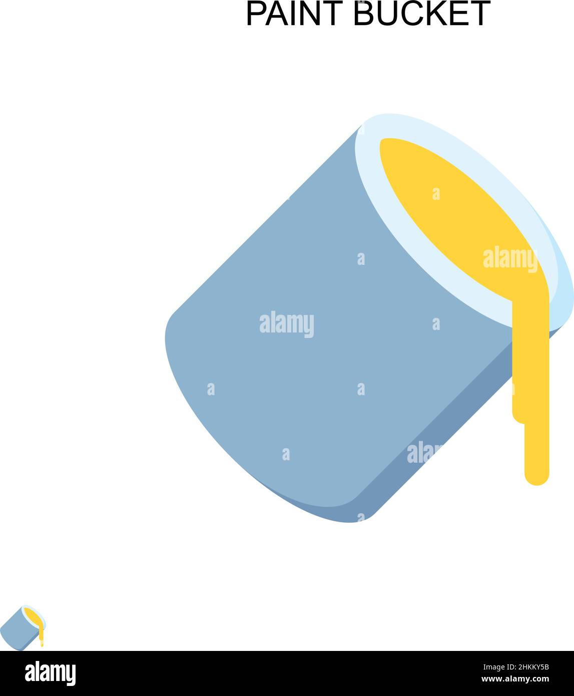 Paint bucket Simple vector icon. Illustration symbol design template ...