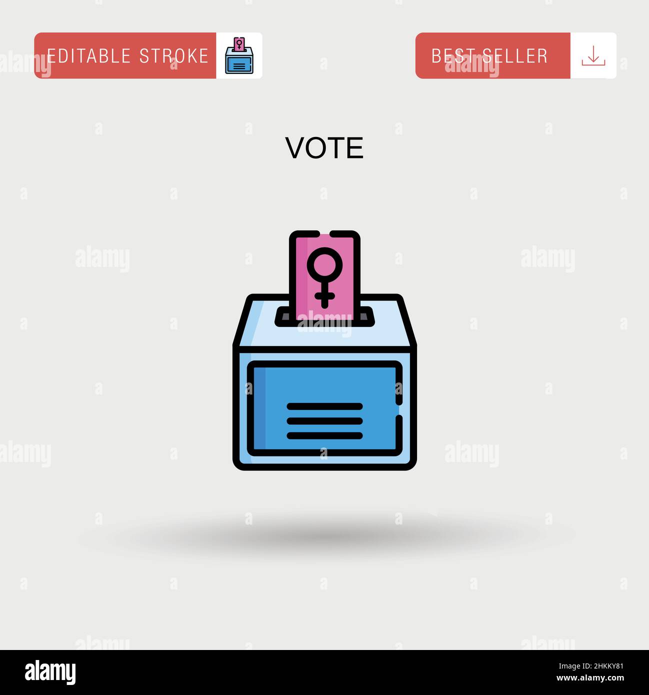 Vote Simple vector icon Stock Vector Image & Art - Alamy