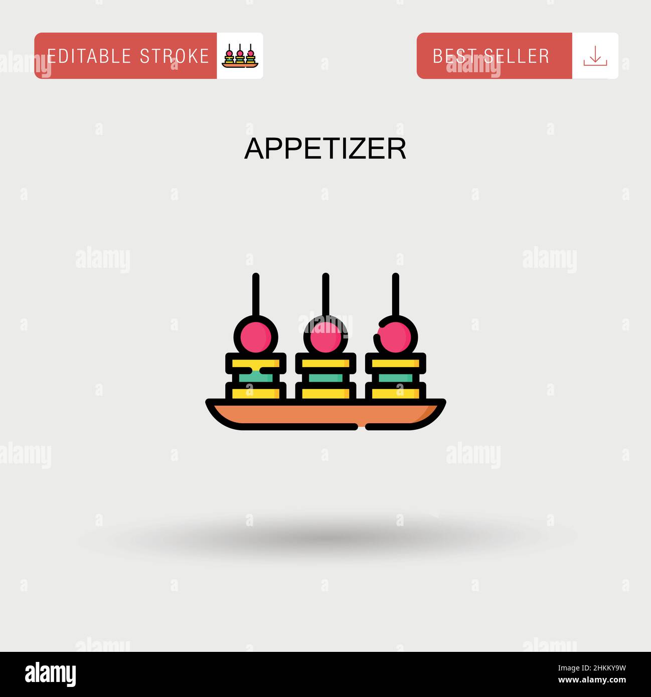 Appetizer Simple vector icon Stock Vector Image & Art - Alamy