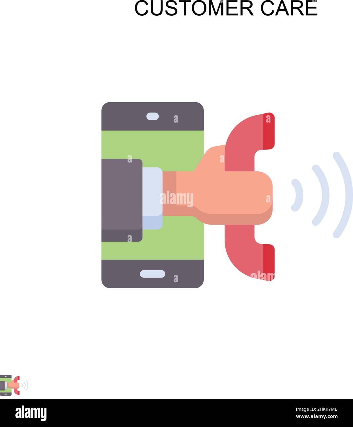 Customer care Simple vector icon. Illustration symbol design template ...