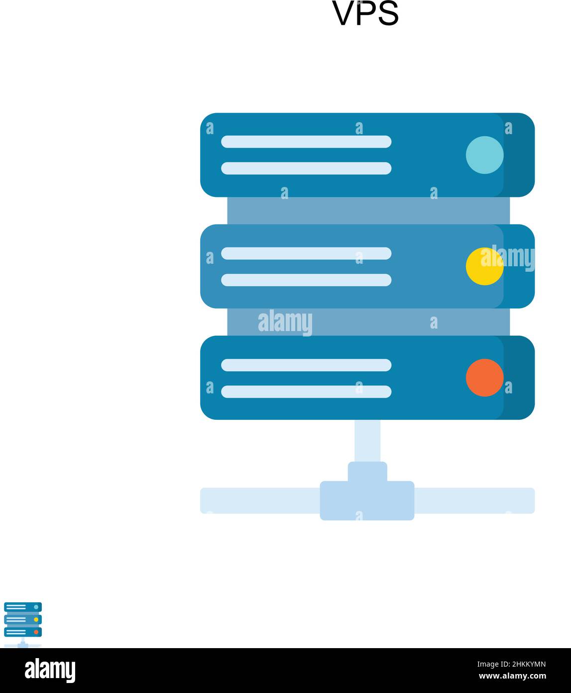 Vps Simple vector icon. Illustration symbol design template for web ...