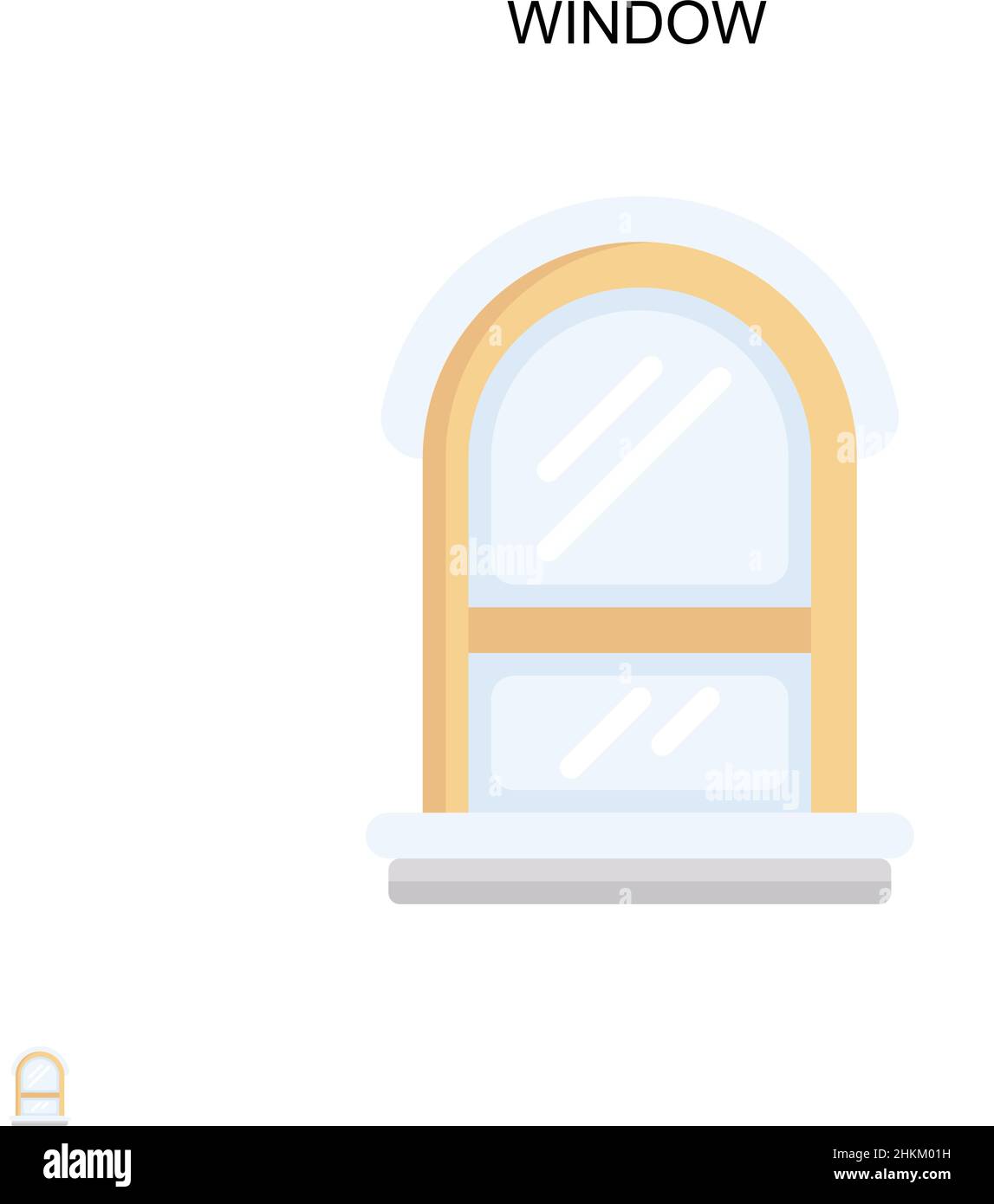 Window Simple vector icon. Illustration symbol design template for web ...