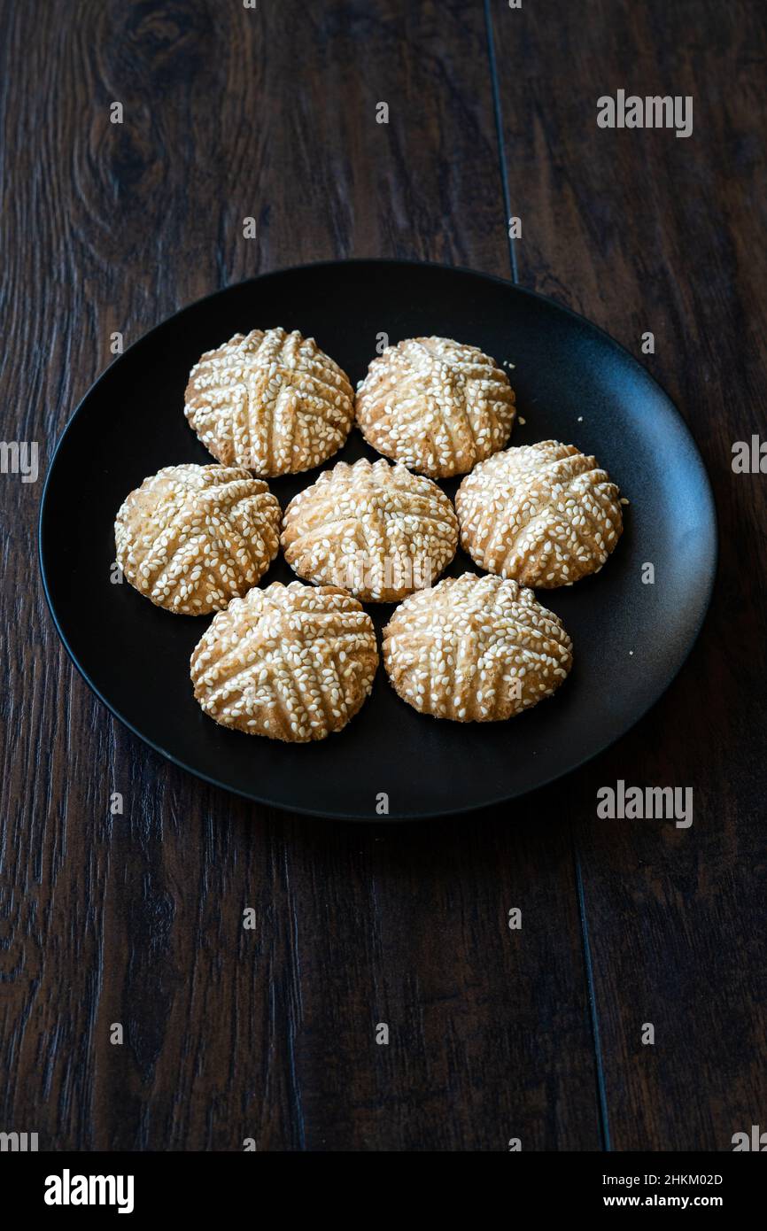 Traditional Kombe Cookies with Mahaleb and Sesame Seeds from Antakya ...