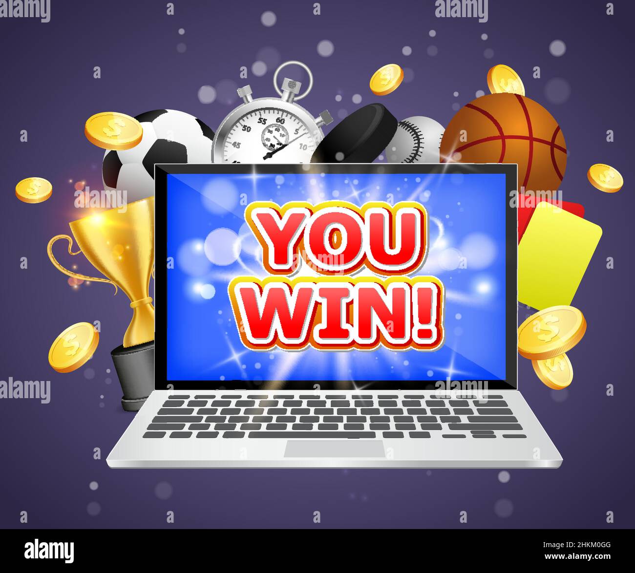 Betting winner vector poster banner design template Stock Vector Image ...