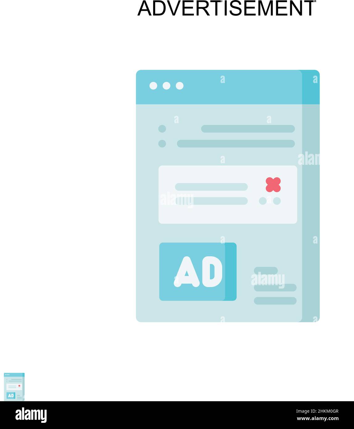 Advertisement Simple vector icon. Illustration symbol design template ...