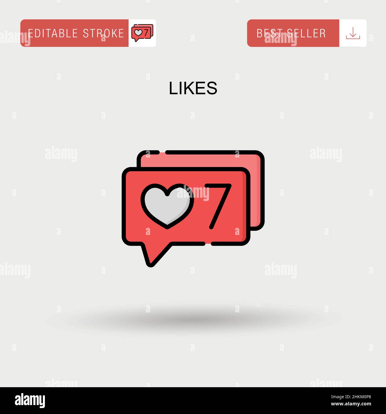 Likes Simple vector icon Stock Vector Image & Art - Alamy