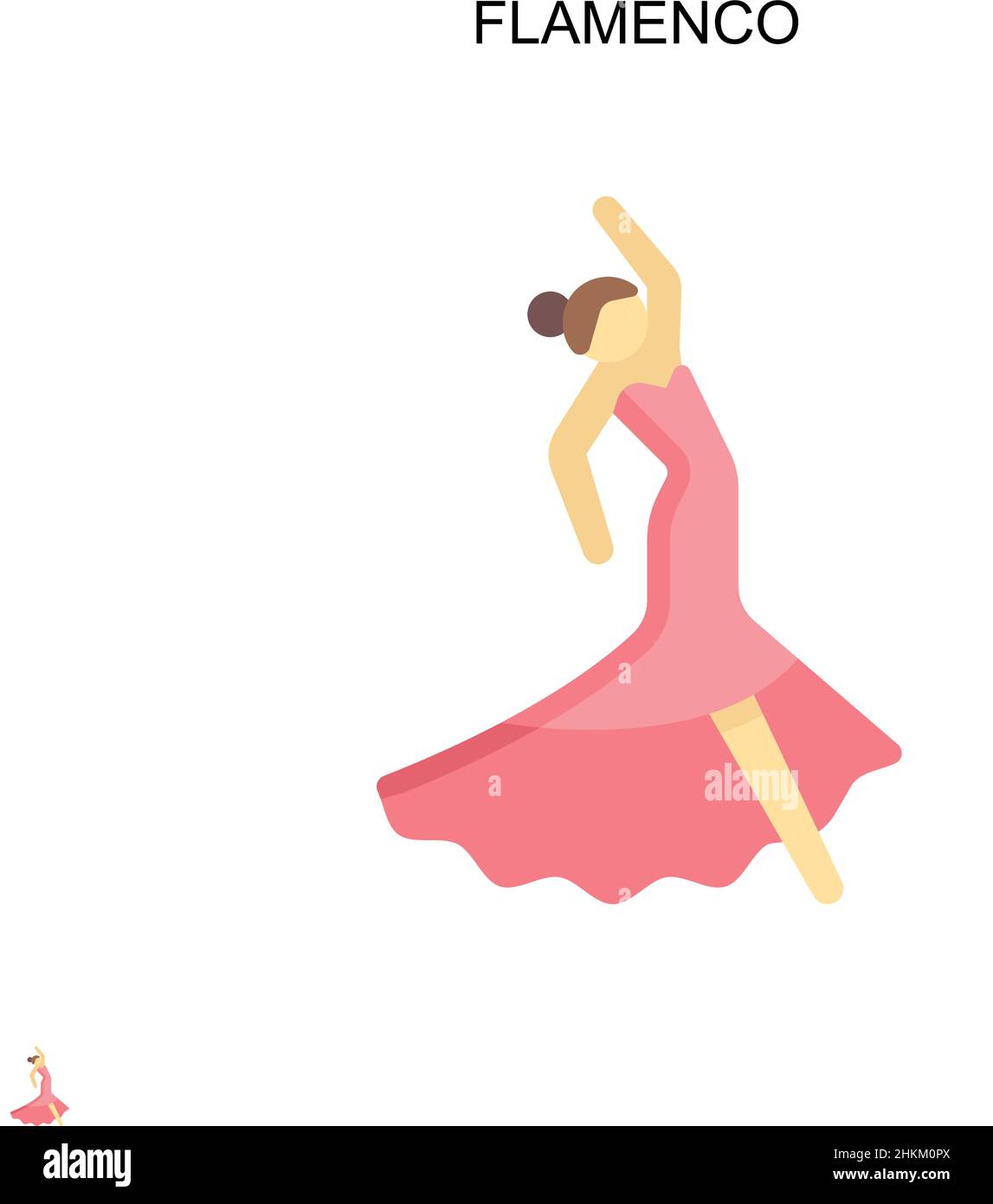 Flamenco Simple vector icon. Illustration symbol design template for ...