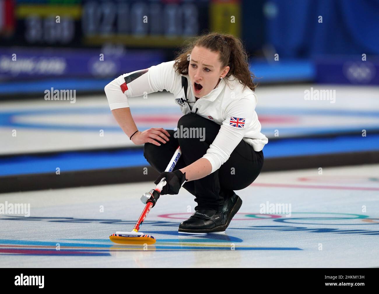 Great Britain's Jennifer Dodds during the Mixed Doubles Round Robin ...