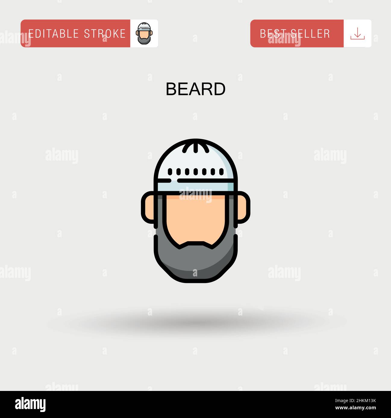Male beard icon design hi-res stock photography and images - Alamy
