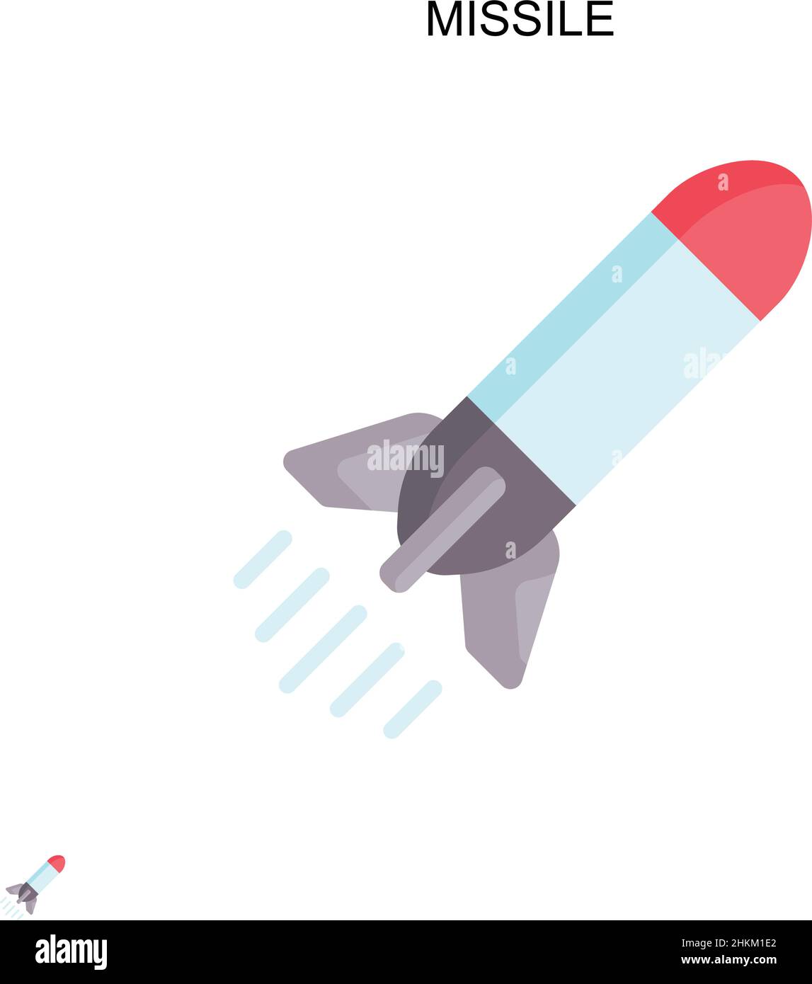 Missile Simple vector icon. Illustration symbol design template for web ...