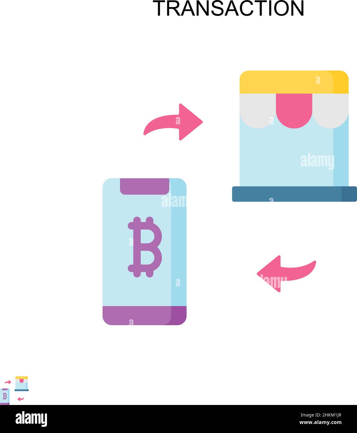 Transaction Simple vector icon. Illustration symbol design template for ...