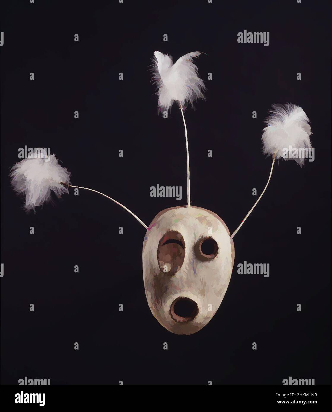 Art inspired by Mask, Yup'ik, c.1875, Wood, pigment, and feathers, Made ...