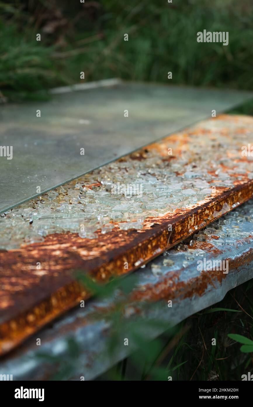 Rustic metal texture with glass particles Stock Photo - Alamy